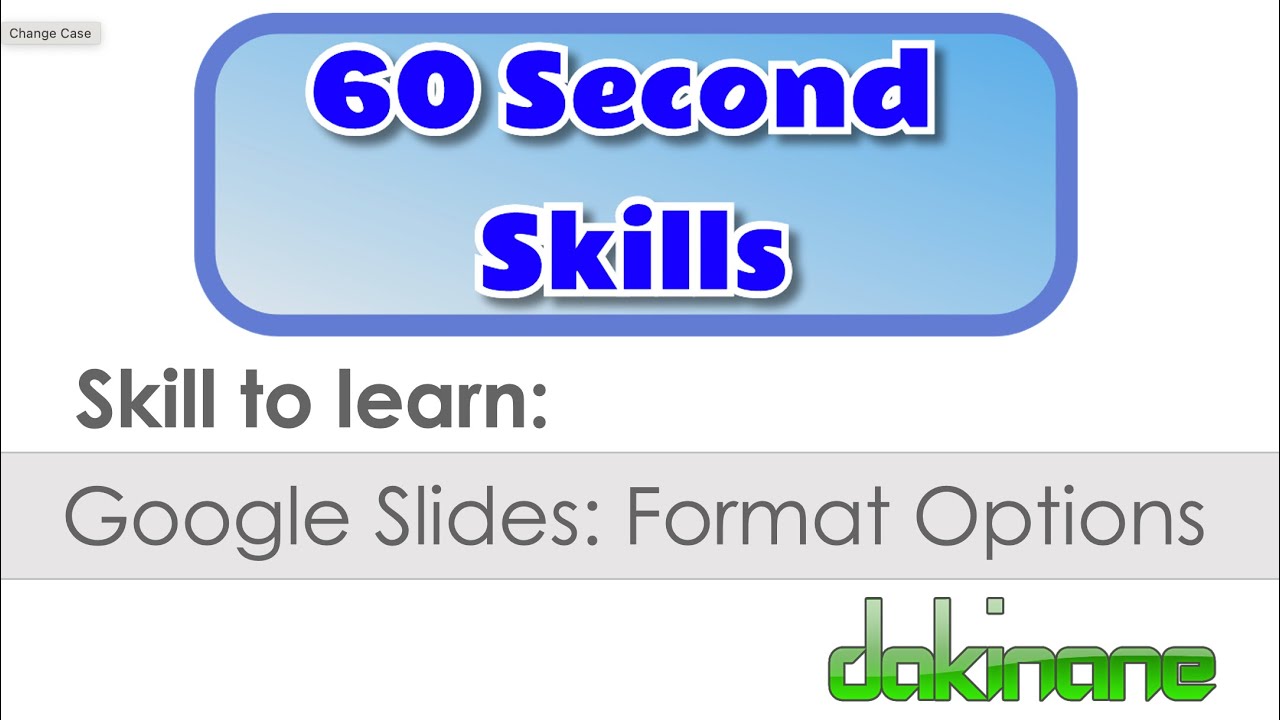 Google Slides: Format Options menu - power up your presentations - YouTube