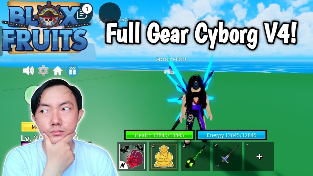Cyborg V4 Full Gear! Orb Red Build! #trialV4 #bloxfruits #roblox # ...