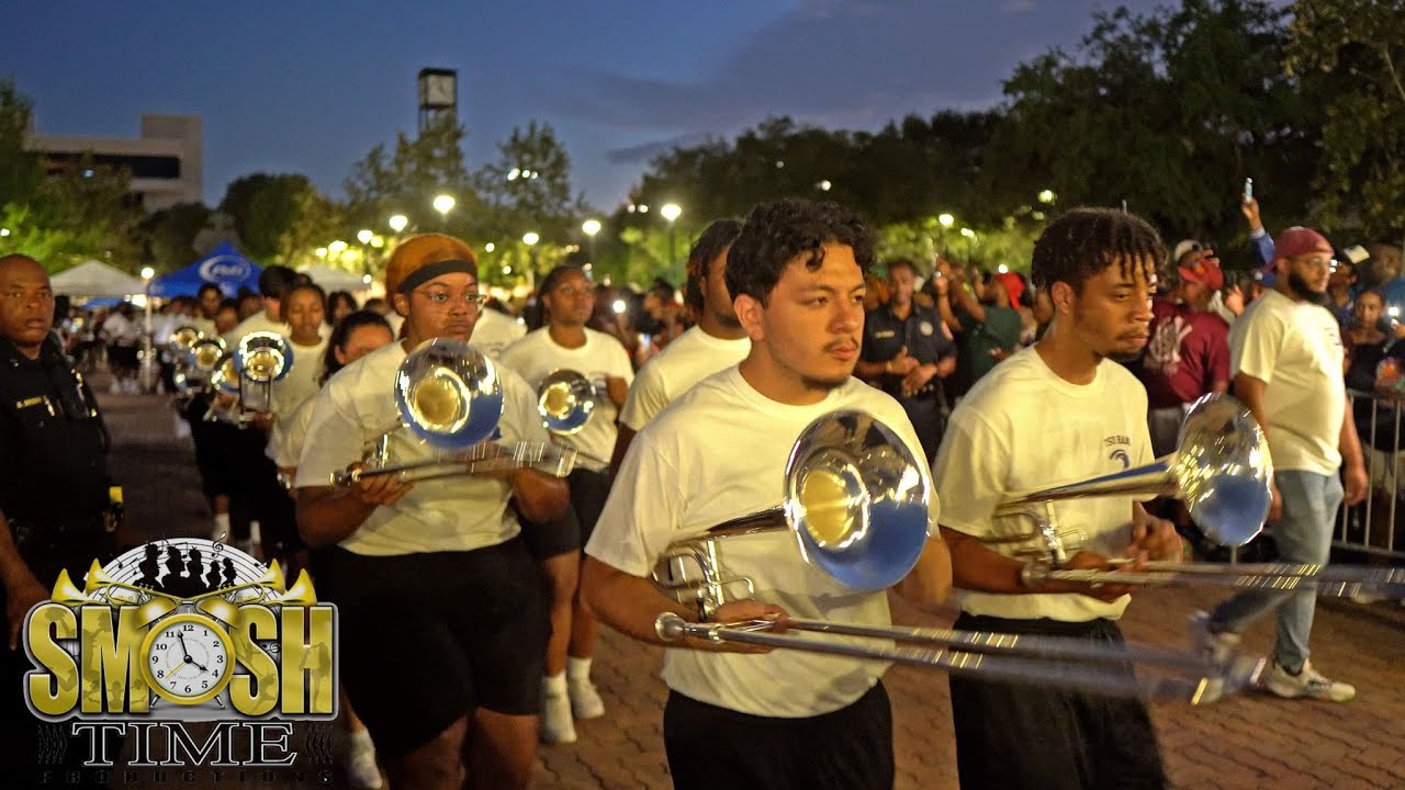 Texas Southern University Ocean of Soul Marching in NBOTB Pep Rally ...