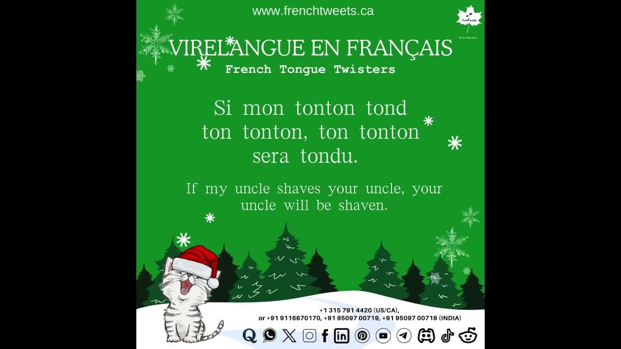Challenge your pronunciation skills with this French tongue twister! # ...