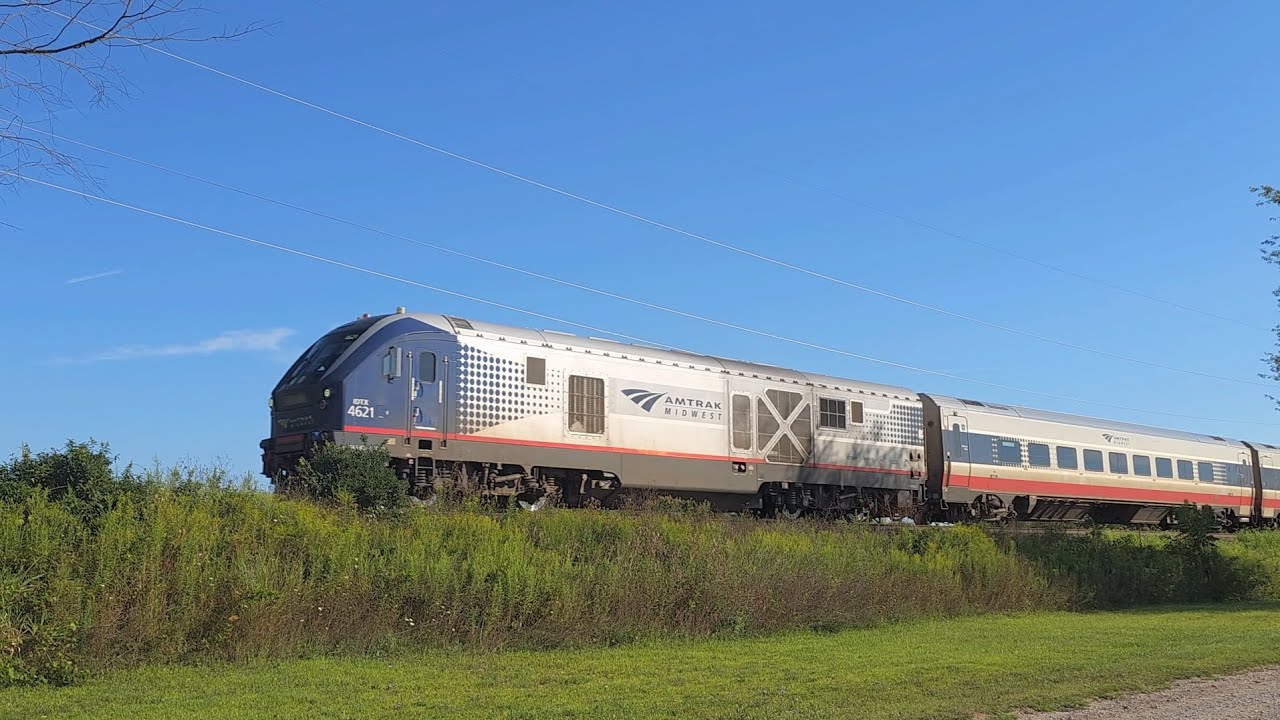 Amtrak Blue Water - Westbound with One Unit 18 Aug 25 - YouTube