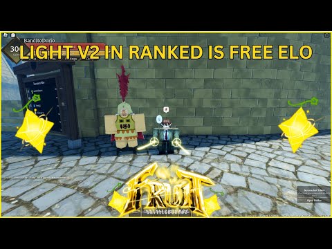 LIGHT V2 Dominates in ranked and i got free wins... (FRUIT BATTLEGROUND ...