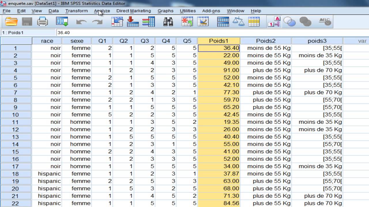 SPSS (tutoriel)/ Statistiques descriptives - YouTube