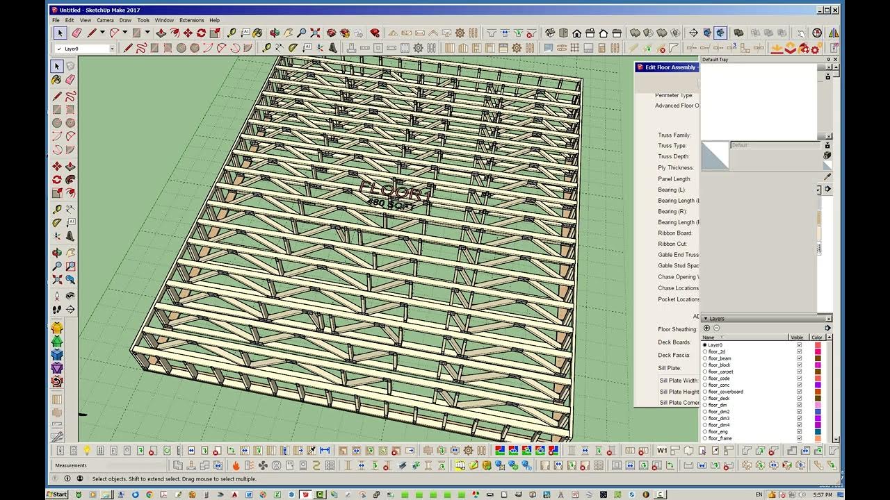 Medeek Floor Plugin Tutorial 28 - Beam Pockets with Floor Trusses - YouTube