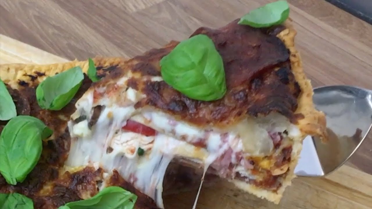 Triple Layered Pizza Pie - YouTube