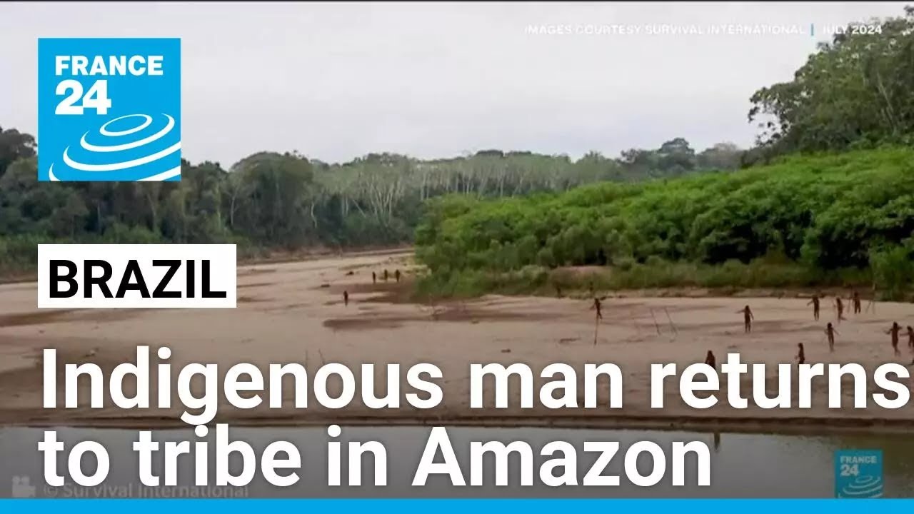 Indigenous man returns to tribe in Amazon rainforest • FRANCE 24 ...