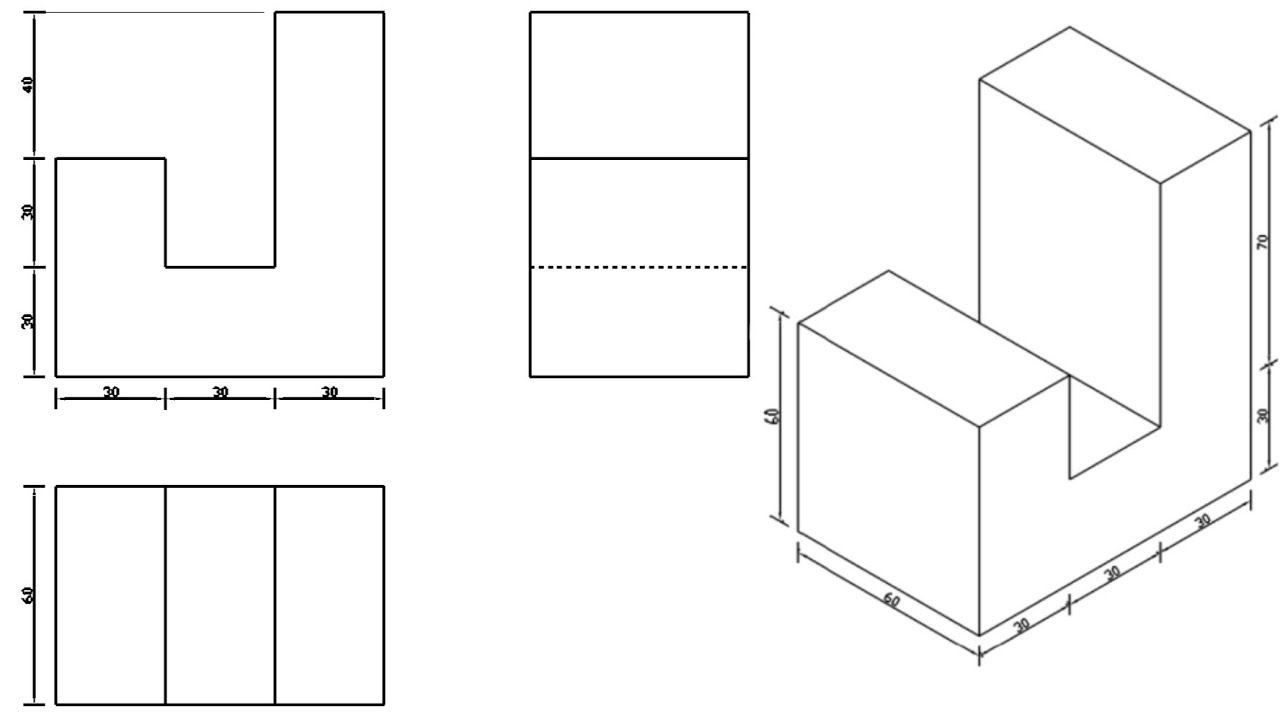 Engineering Drawing Isometric And Projection 15 - YouTube