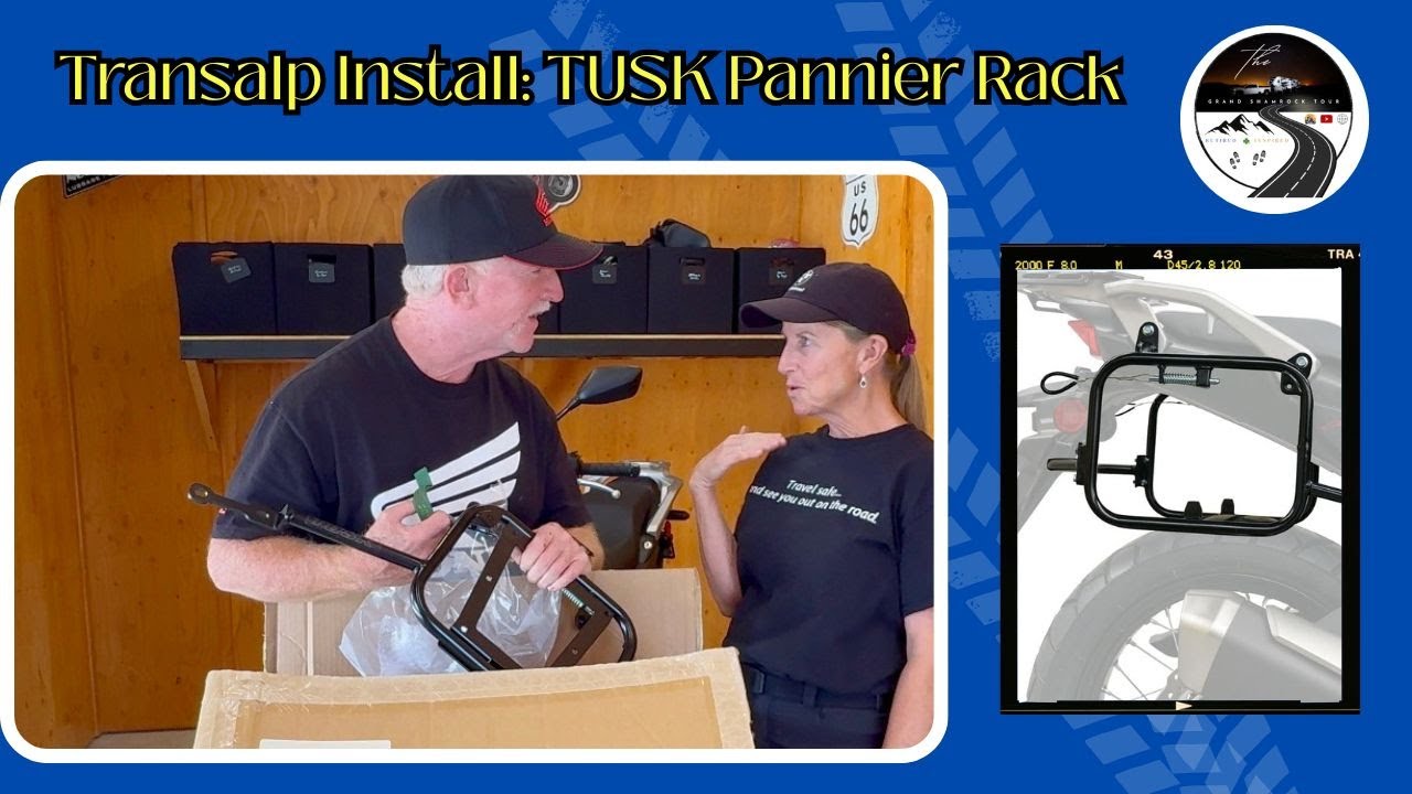 TUSK Pannier Rack Install for the 2024 Honda Transalp - YouTube