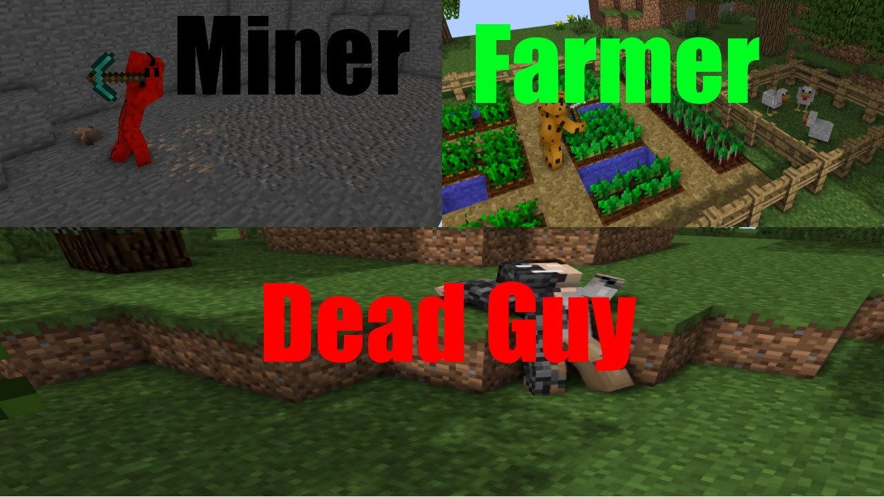 Miner, Farmer, Dead Guy (Minecraft PVP Survival) - YouTube