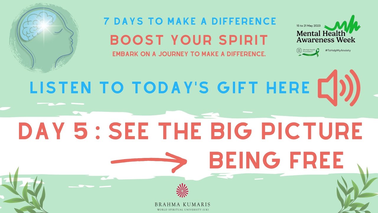 See The Big Picture - Being Free | Boost Your Spirit Reflective ...