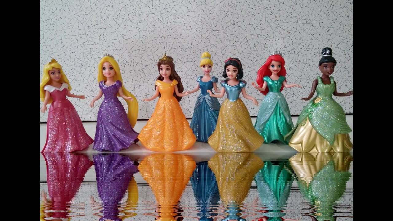 Disney Princess Magic Clip Mermaid,Tiana,Snow White,Rapunzel,Aurora ...