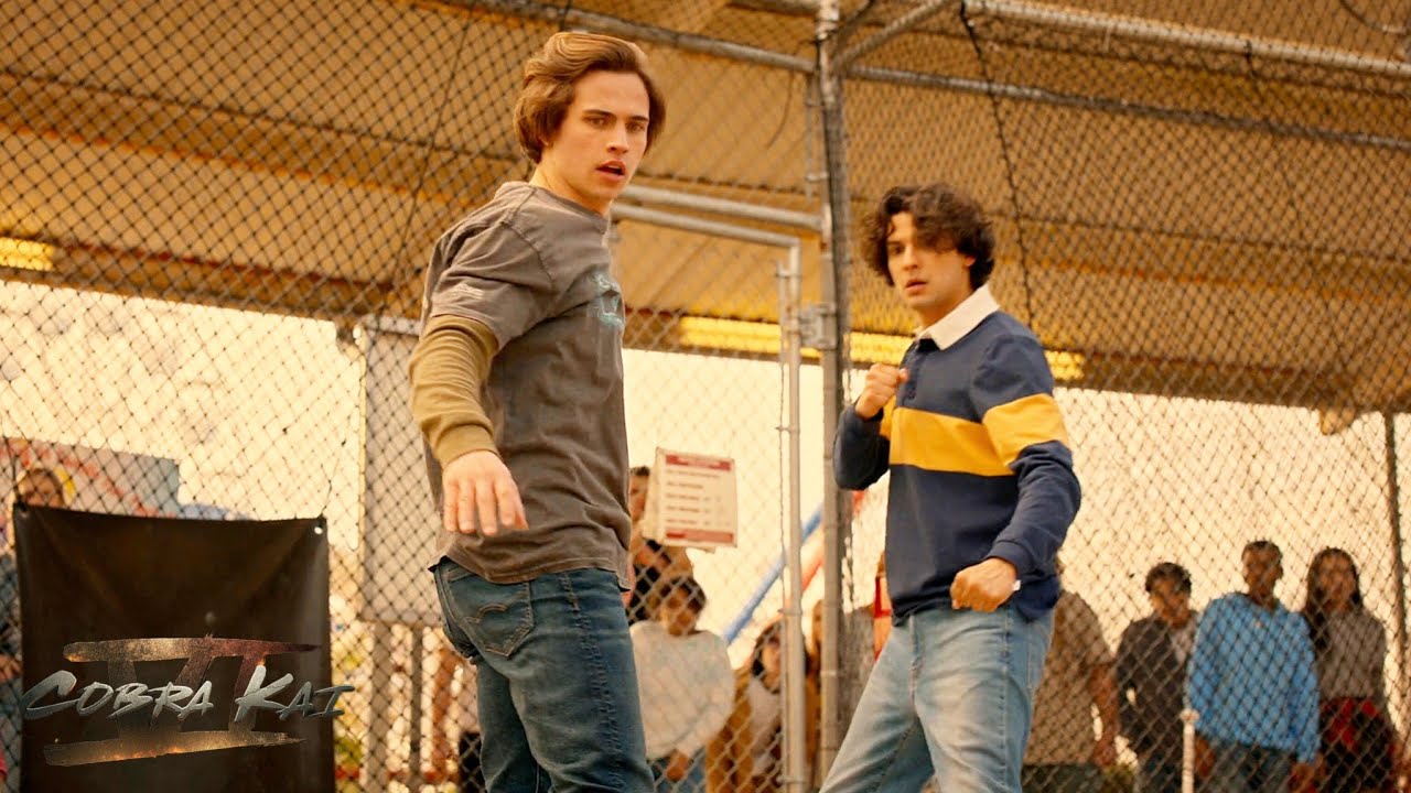 Robby and Miguel vs Shawn and Kenny Fight Scene [4K UHD] | Cobra Kai ...