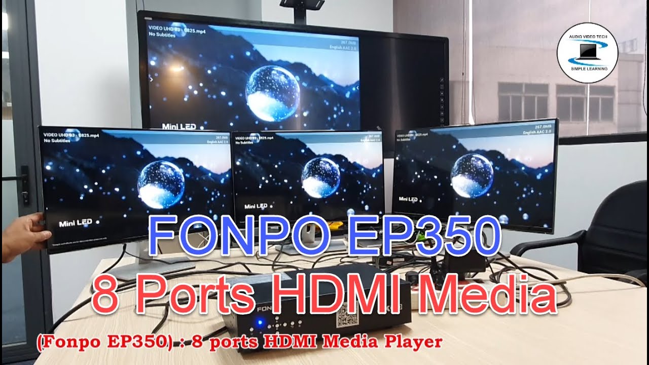 Fonpo EP350 - 8 ports HDMI Media Player : Overview & Test. - YouTube