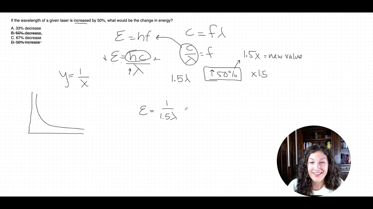 Math on the MCAT: Percent Change with Energy & Wavelength - YouTube