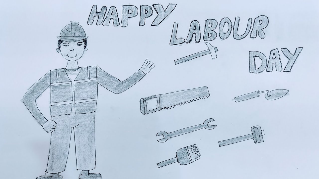 World Labour Day Drawing / Labour Day Drawing Poster / How to Draw ...