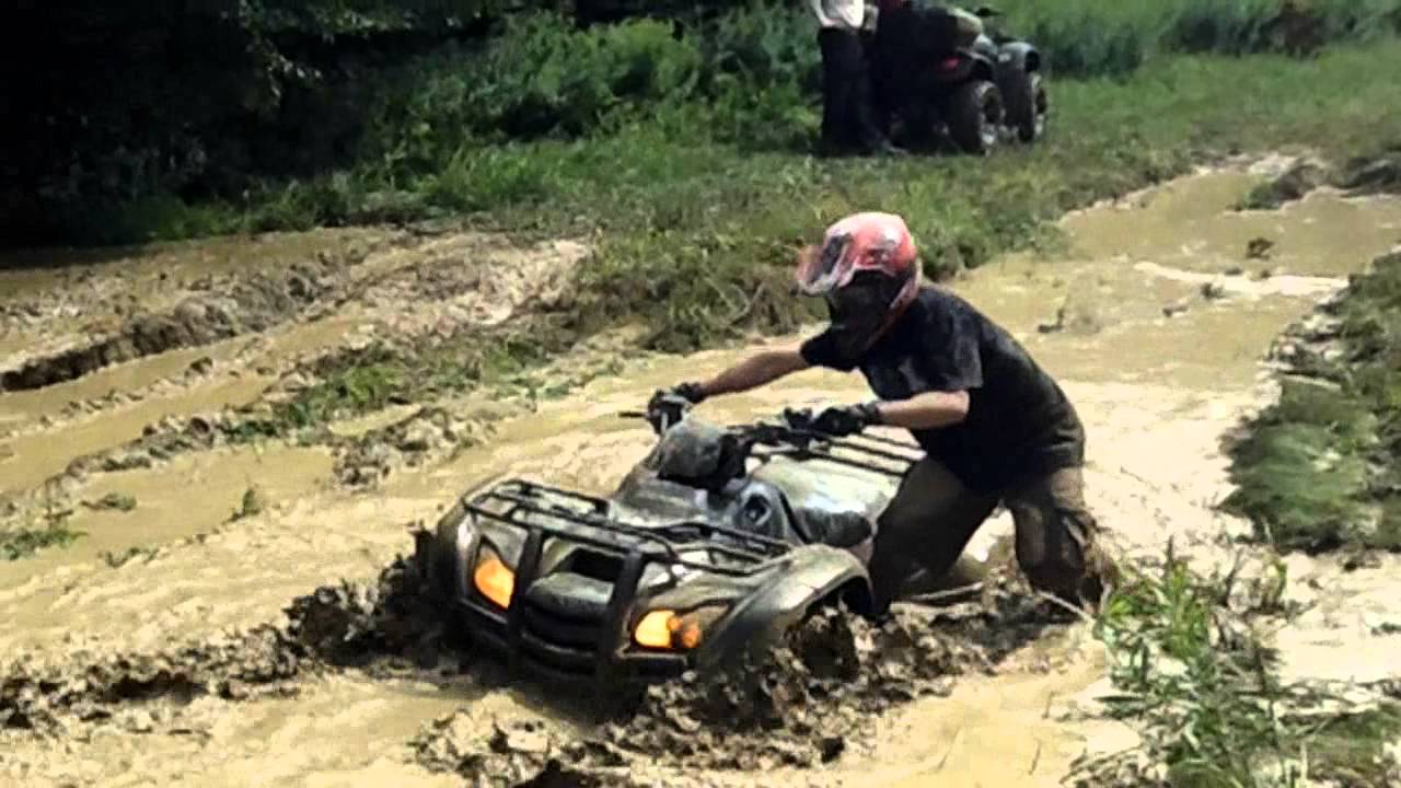 Can-Am Renegade, Honda Rubicon and Rancher Mudding - YouTube
