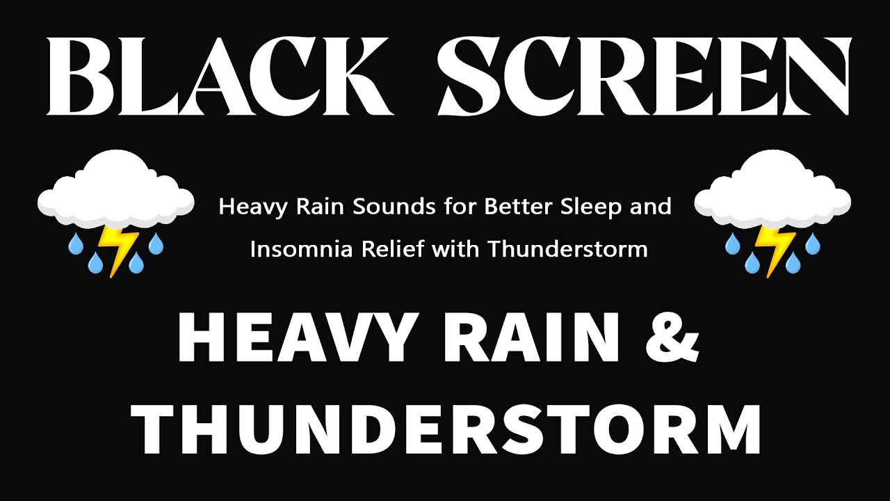 Fall asleep fast and wake up refreshed with the help of heavy rain and ...