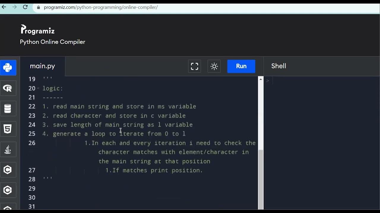 Accessing String Characters in Python | positions of characters in string in python in telugu ...