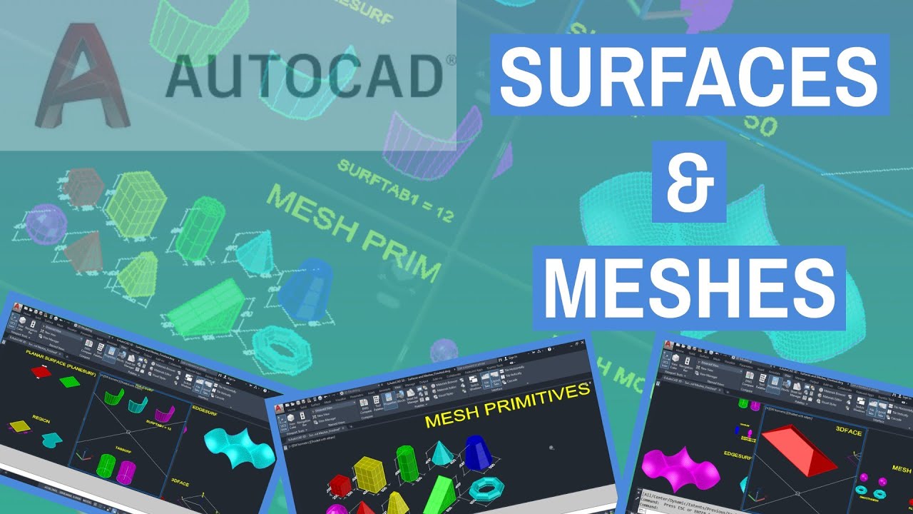 AutoCAD 3D Tutorial Tagalog - Surfaces and Meshes - YouTube