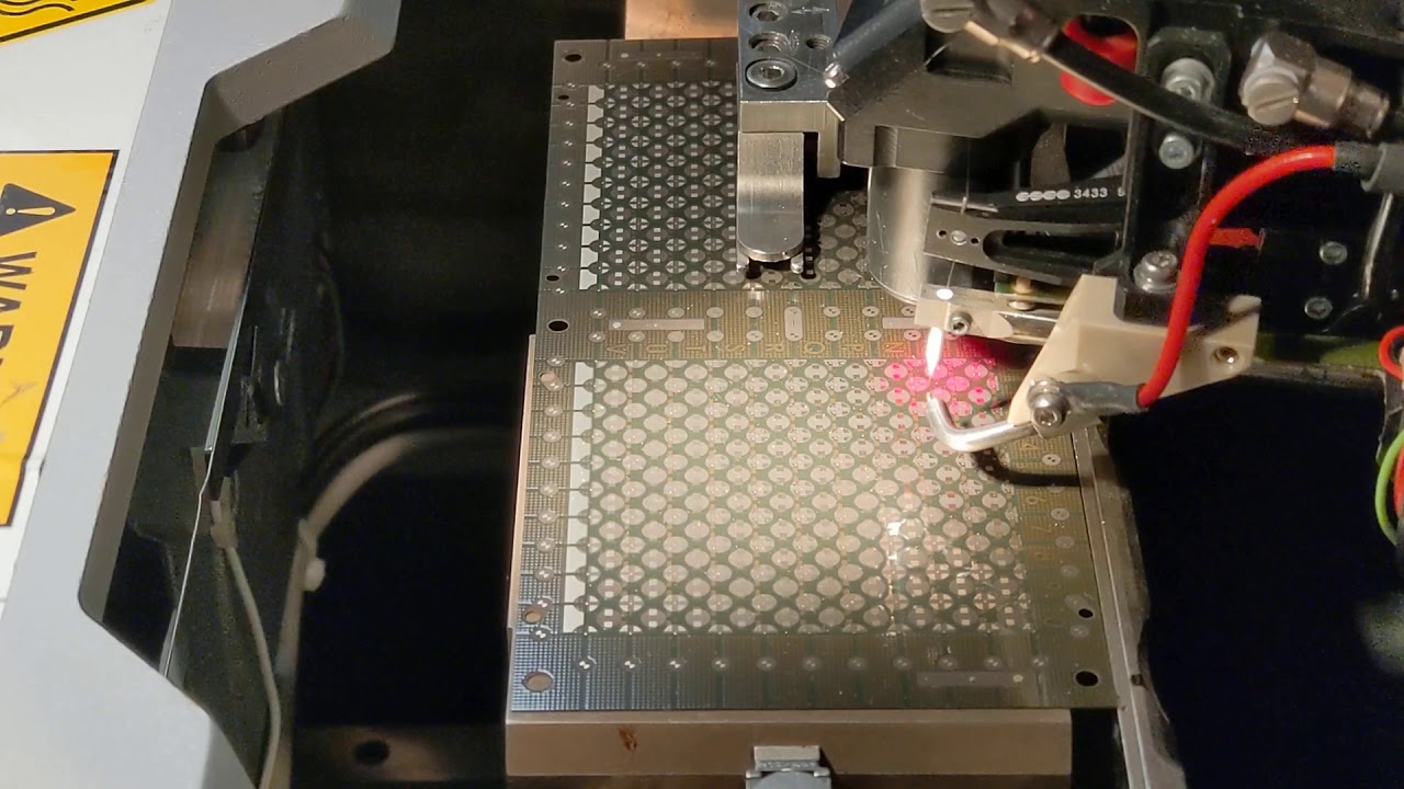 ESEC 3100 Optima Wire Bonder Bonding Sequence - YouTube