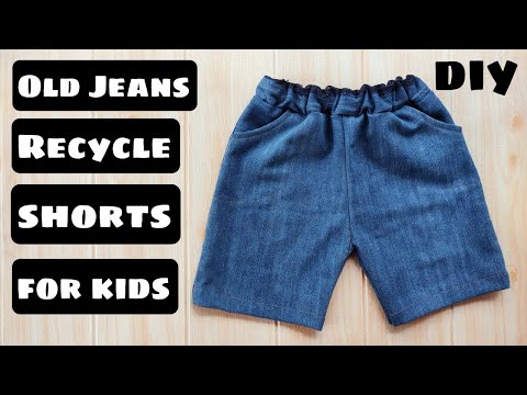 DIY | OLD JEANS RECYCLE | SHORTS FOR KIDS | Celana Pendek Anak dari Jeans Lama