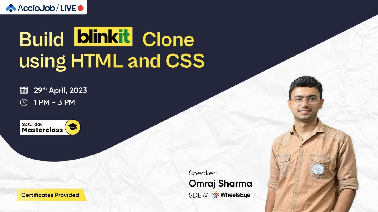 Build Blinkit Clone Using Html And Css Coding Masterclass Youtube 5210