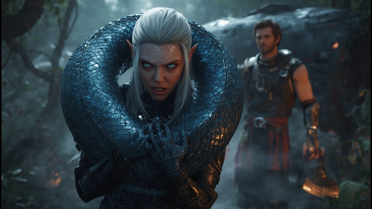 Alien Girl Trapped by Giant Snake—But She Uses It Against the Human ...