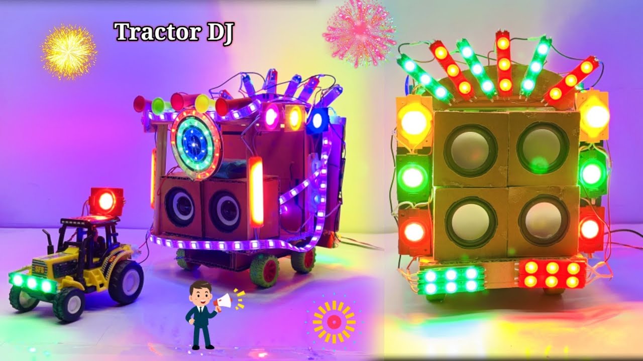 How to make small tractor dj at home | dj loading | dj remix sound ...