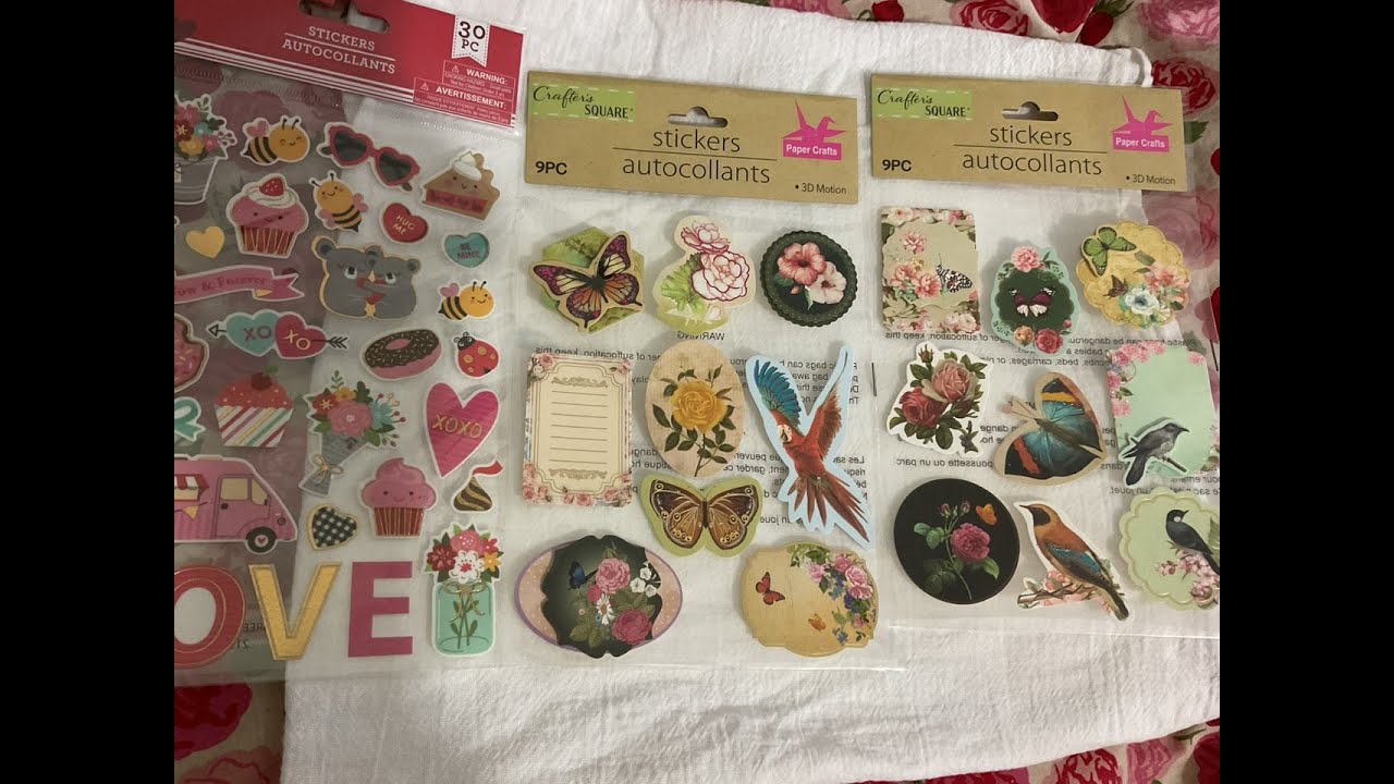 #stickersaturday Dollar Tree stickers Butterflies, Roses, Birds ...