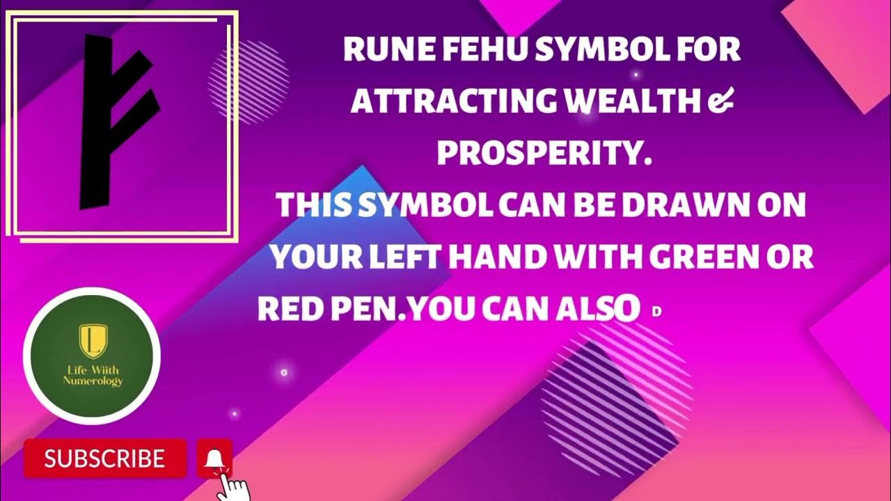 RUNE FEHU SYMBOL FOR ATTRACTING WEALTH & PROSPERITY. - YouTube