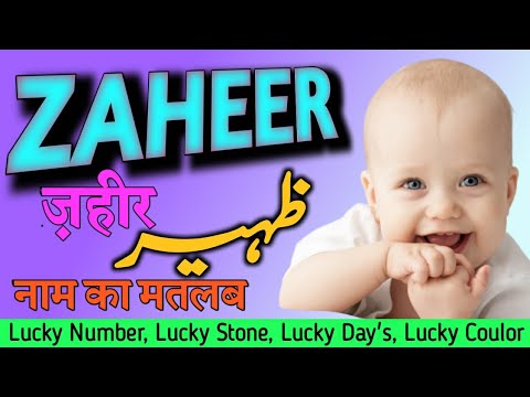 Zaheer Name Meaning Name Info || Zaheer Naam ka Matlab kya hai ظہیر ...