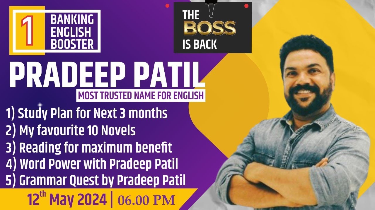 BANKING ENGLISH BOOSTER - 1 - PRADEEP PATIL - YouTube
