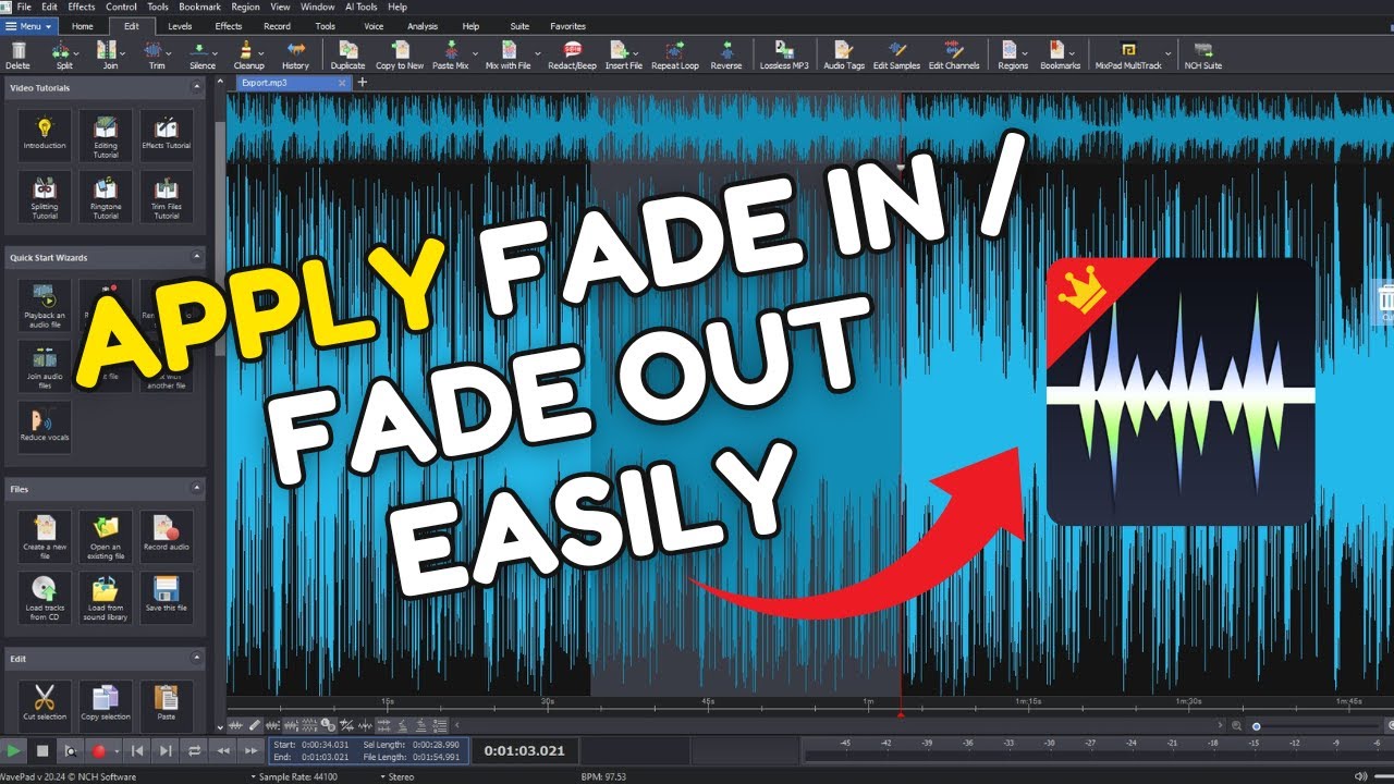 How to Apply Fade In / Fade Out in WavePad 2025? - YouTube