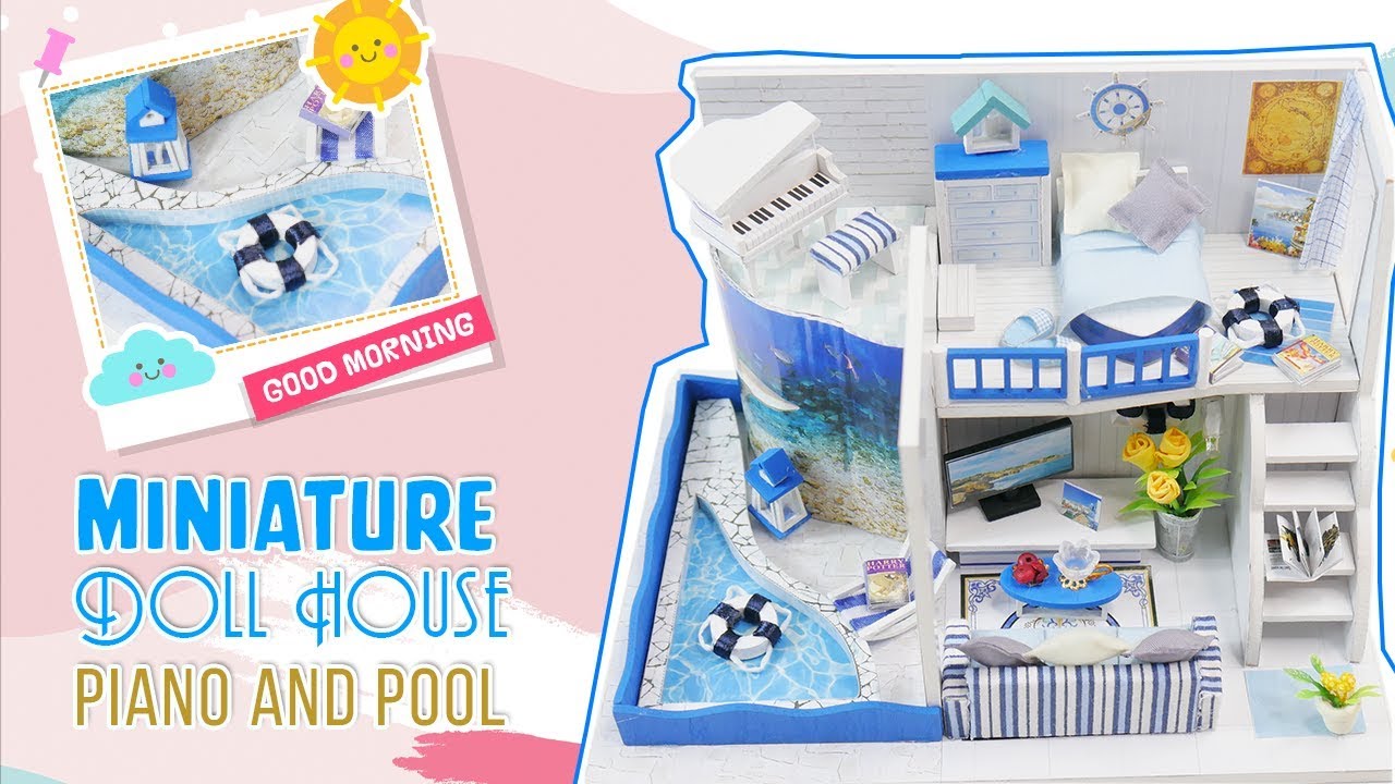 DIY DollHouse Wooden: DIY Little Princess Miniature Doll House with ...