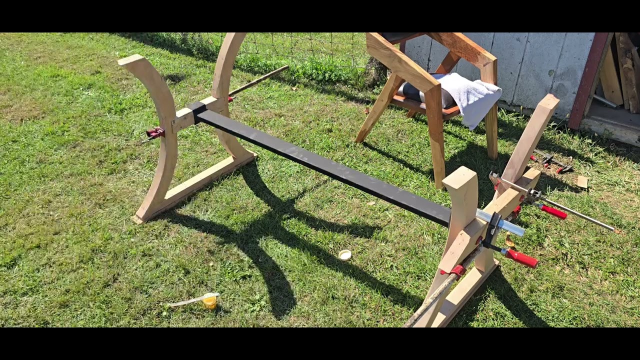 the process making a simple table leg - YouTube