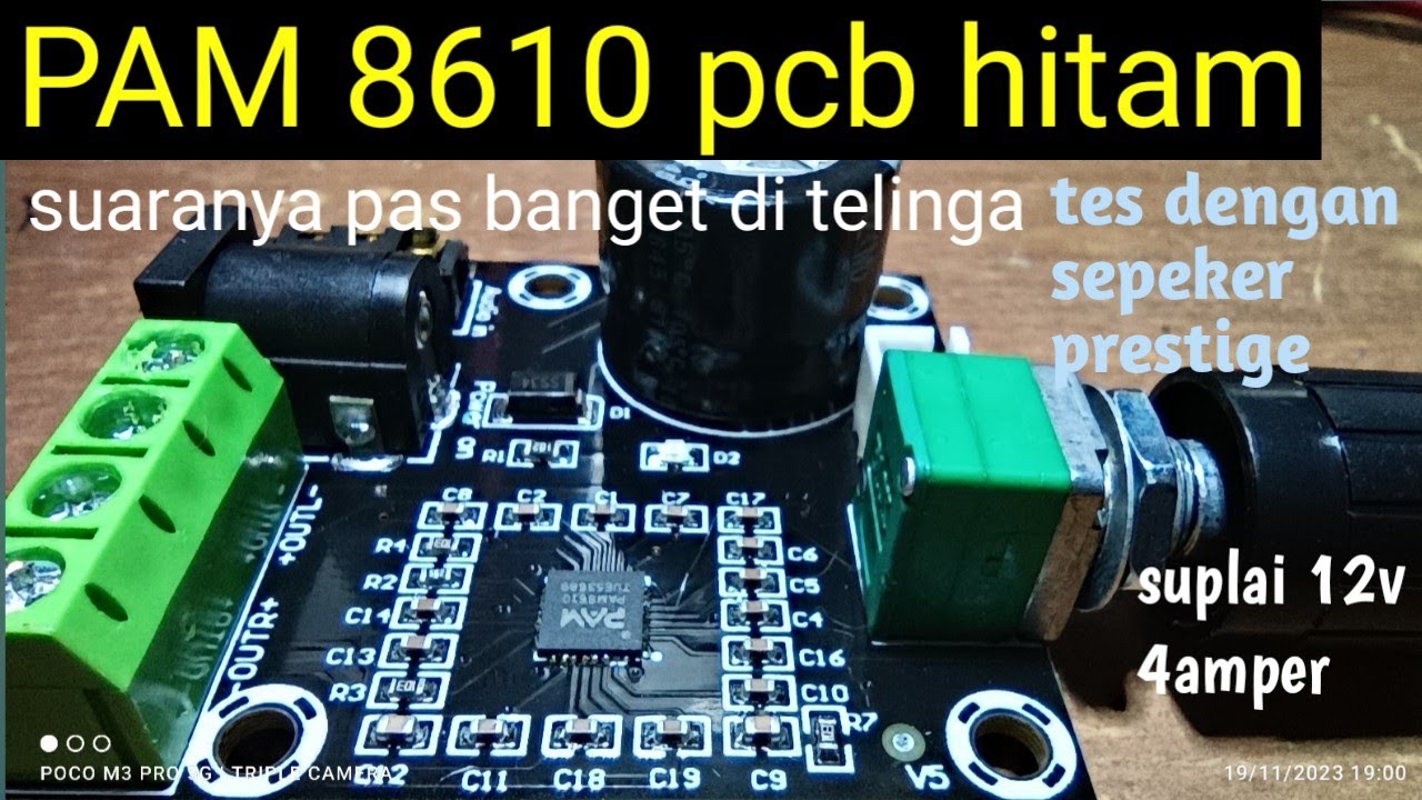 PAM 8610 versi komplit pcb hitam - YouTube
