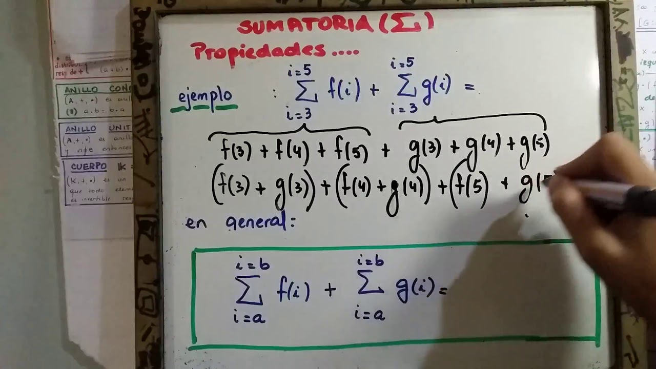 Propiedades de la sumatoria - 3 - Aditiva - YouTube