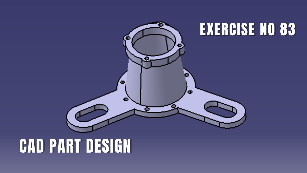 Cad Design Exercise 83 Catia V5 Tutorial Exercise I Part Design Catia Design Solidworks