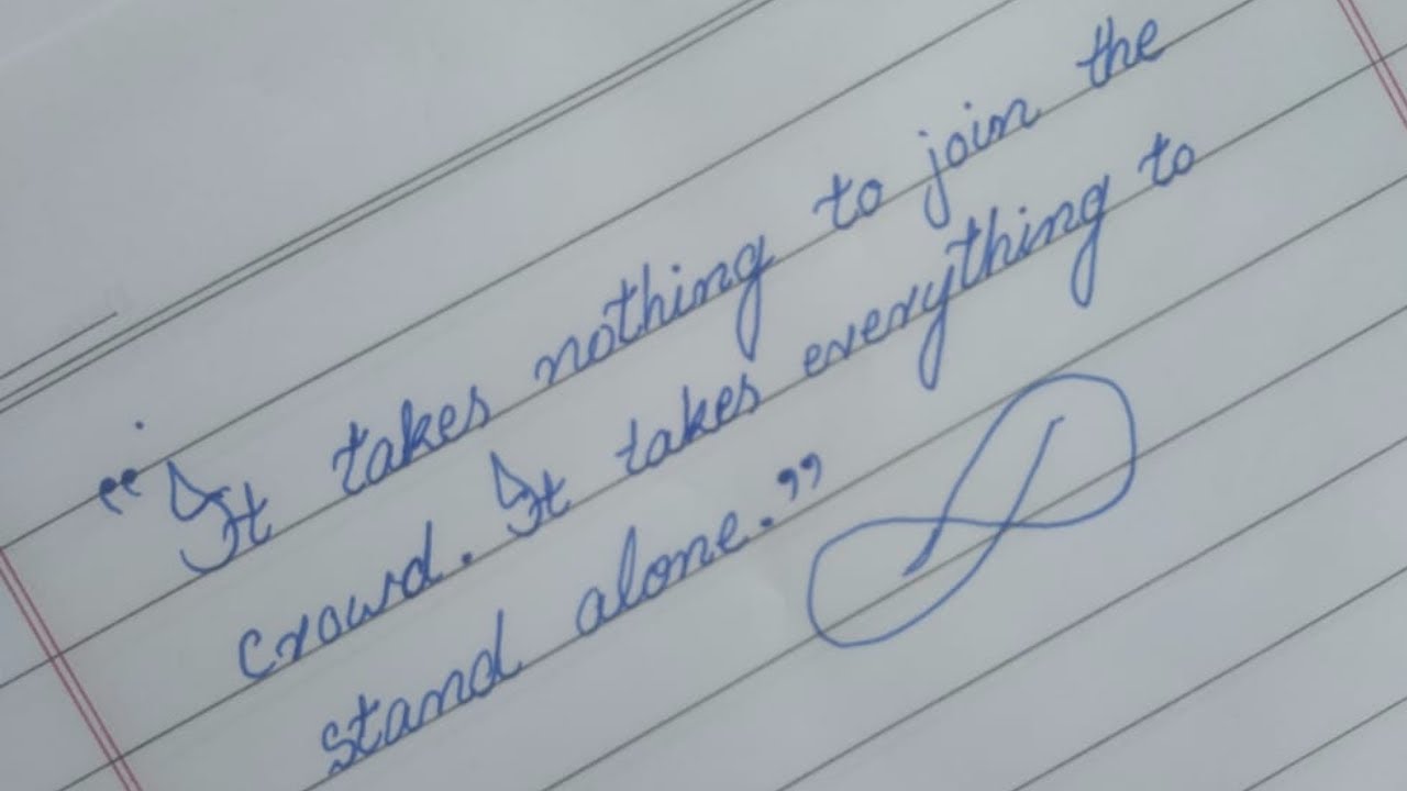 Learn Cursive English | English Quotes | English Writing | English ...