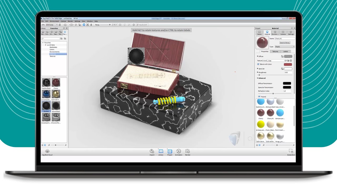 Solid Edge - Rendering with KeyShot - PROLIM PLM Lunch Bytes - YouTube