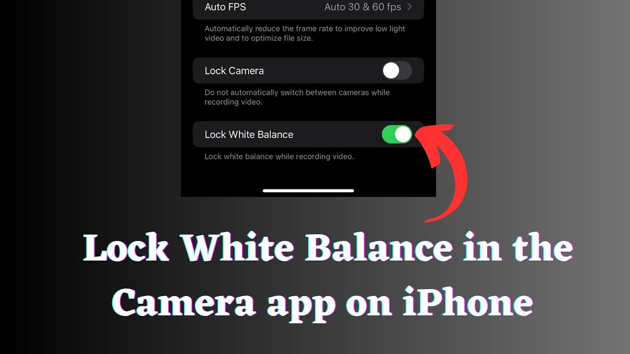 Lock White Balance in the Camera app on iPhone ? - YouTube