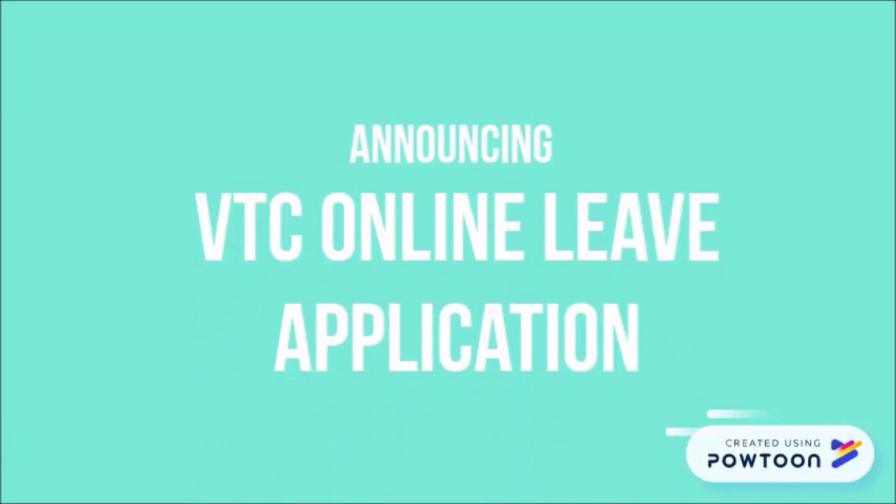 VTC Online Leave Application (v-Leave) - YouTube