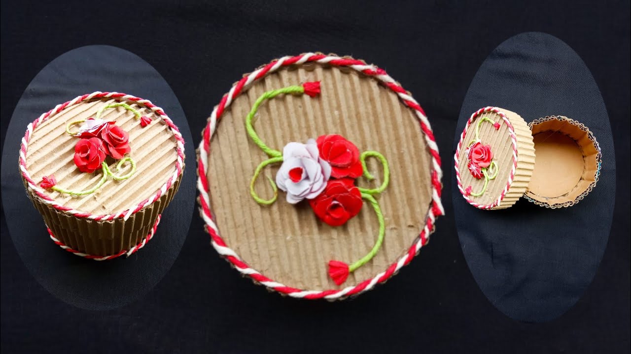 Ide Kreatif || Cara Membuat Tempat Permen dari Kardus Bekas - YouTube