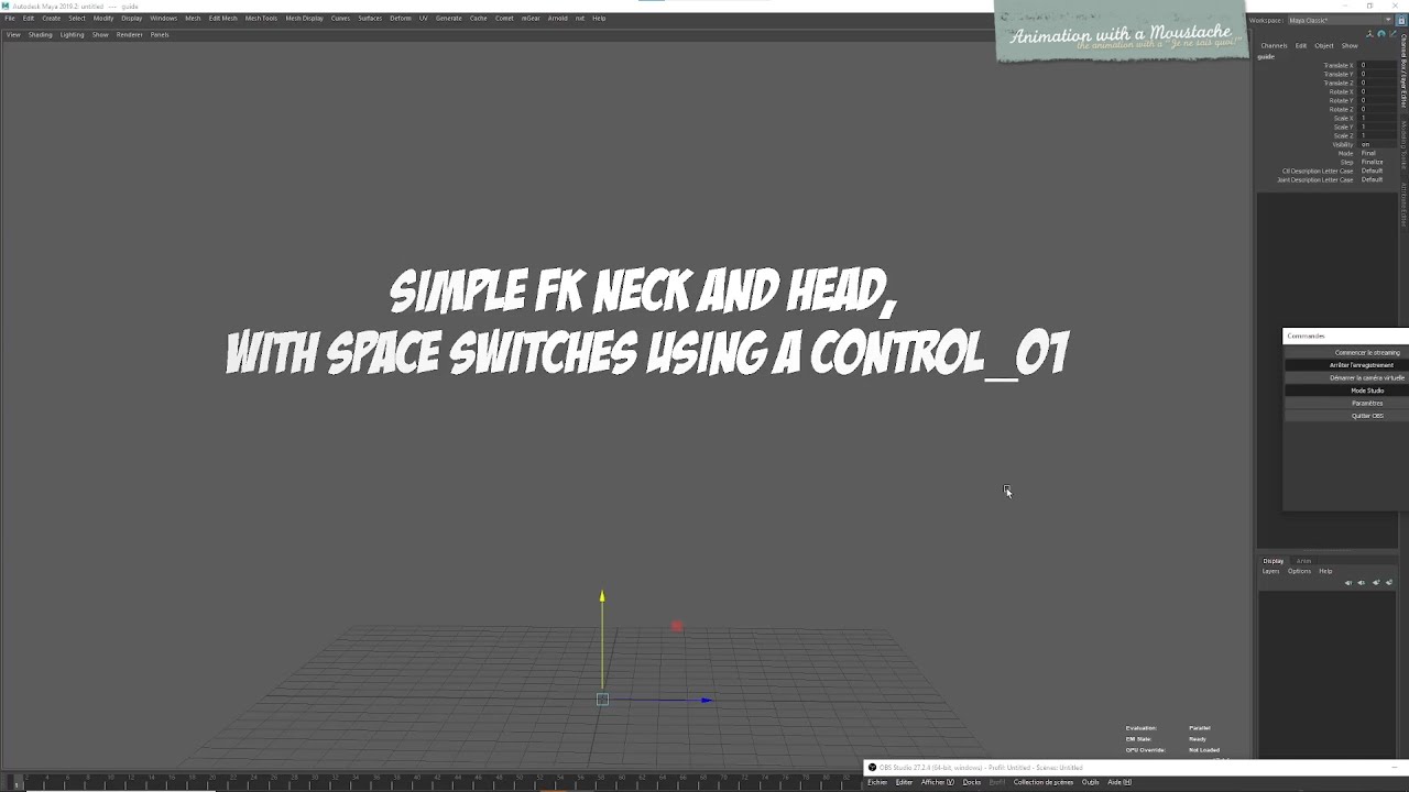 mGear. Simple FK neck and head chain with switches - YouTube