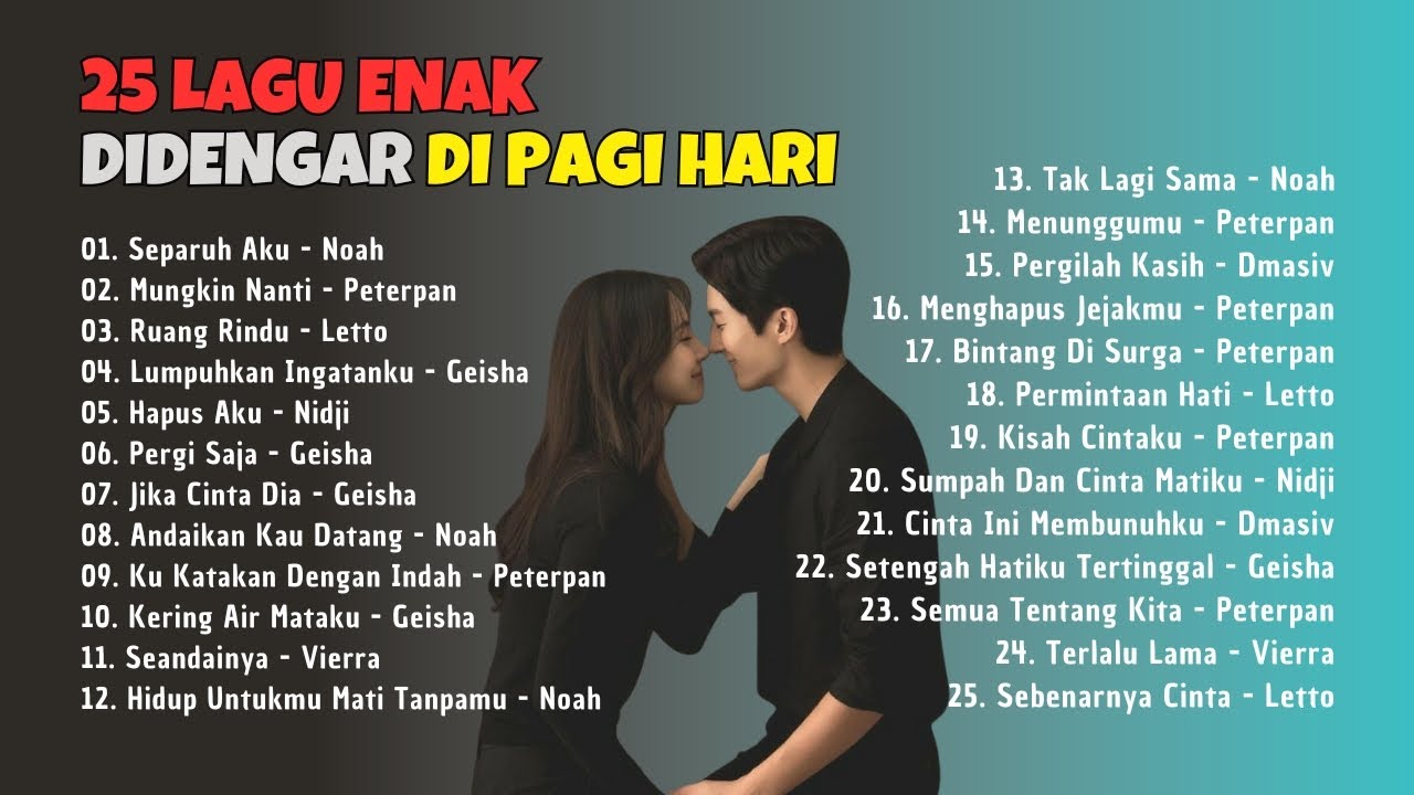 🎧 KUMPULAN LAGU ENAK DIDENGAR DI SIANG HARI || LAGU SANTAI BUAT KERJA ...