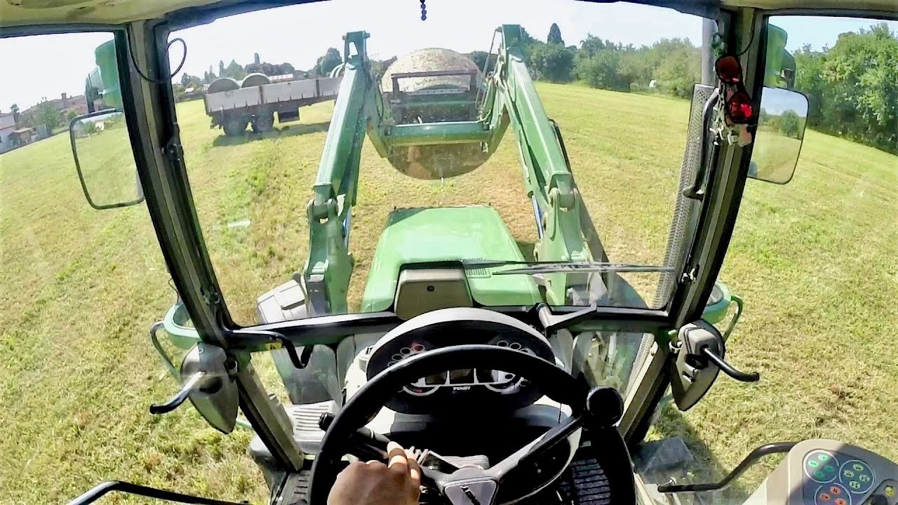 Cab View | Fendt 311 Vario | Loading Hay Bales - YouTube