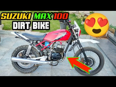 Suzuki Max100 convert in to Dirt Bike|| modified Suzuki Max 100|| - YouTube