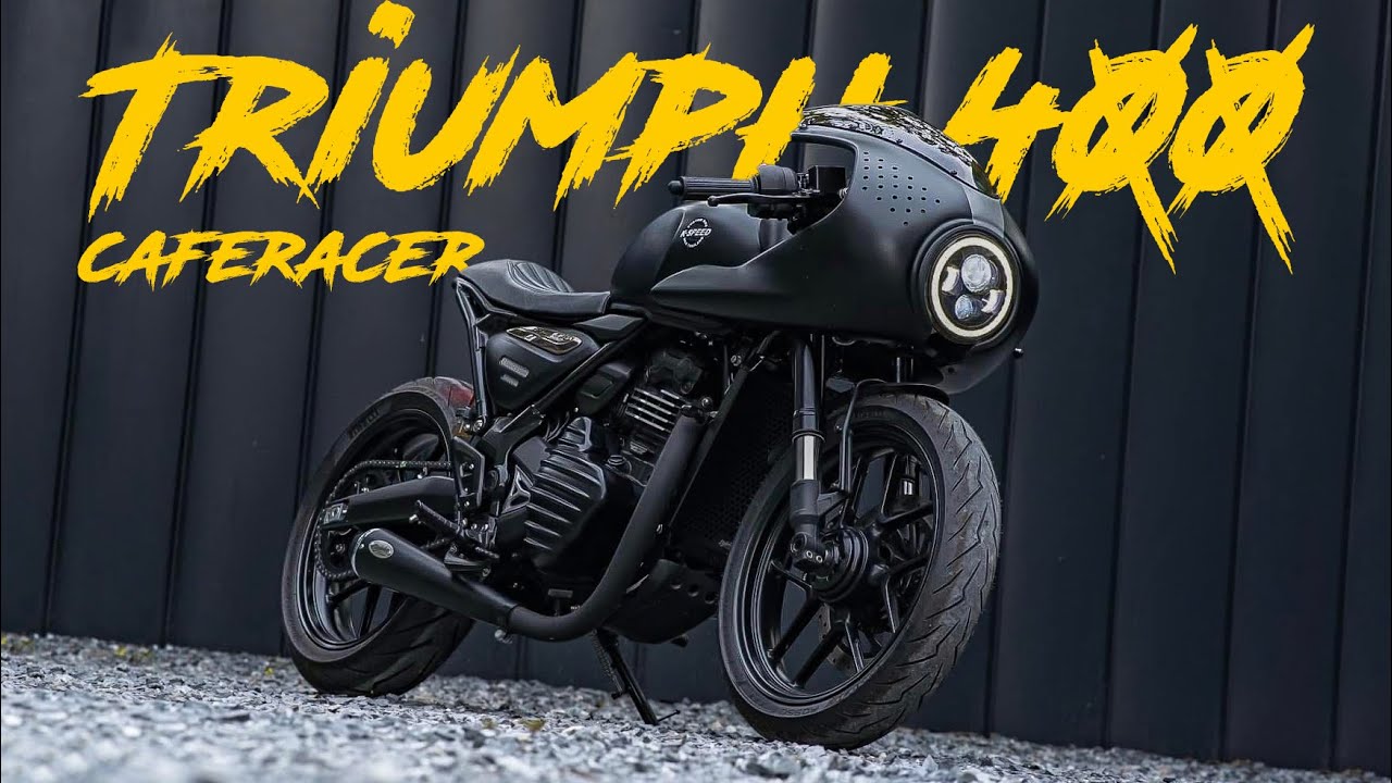 Triumph Caferacer 400X | Modified Triumph 400 in Caferacer - YouTube
