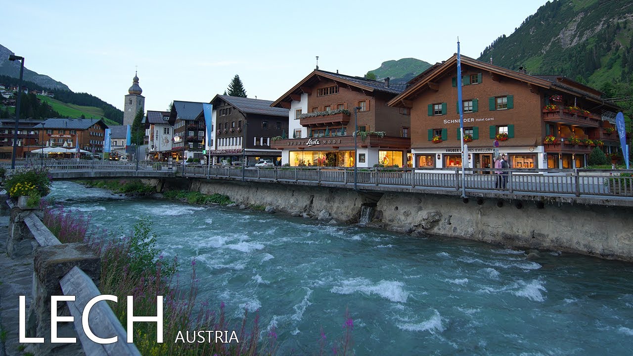 LECH AUSTRIA 🇦🇹 - A Beautiful Evening Walk With Luxury Hotels For The ...