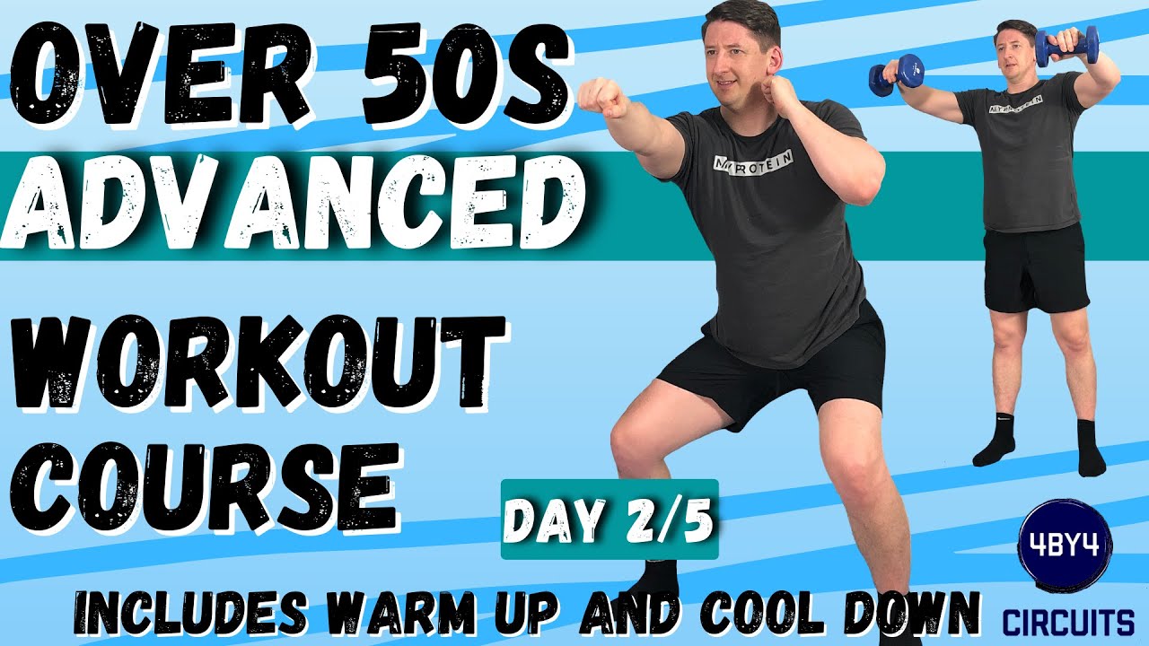 OVER 50 ADVANCED WORKOUT | FULL BODY WORKOUT COURSE DAY 2/5 | CARDIO ...